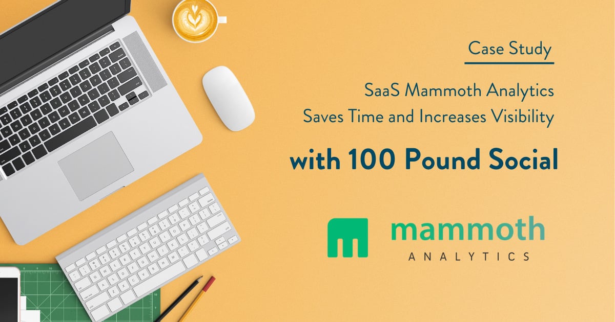 Case Study: Mammoth Analytics - SaaS - 100 Pound Social Case Study: Mammoth Analytics - SaaS - 100 Pound Social